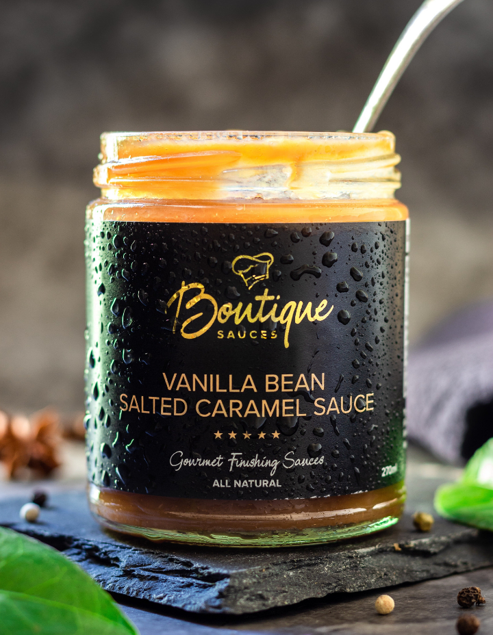 Boutique Sauces Vanilla bean &salted caramel sauce – Bent on Life