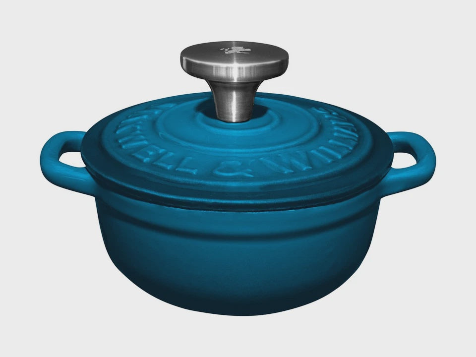 Maxwell and Williams Cast Iron Cocotte Midnight Blue 9.5cm / 260ML Gif ...